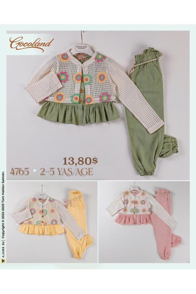 2-5 YEAR Girl PANT SUIT WITH BOLERO